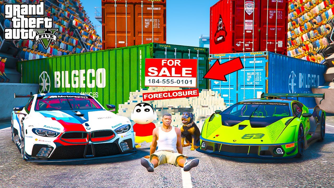 Franklin & Shinchan GOT SUPER CARS IN AUCTION CONTAINERS in GTA 5 - YouTube