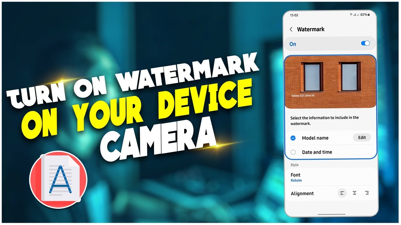 How to turn on watermark on your device camera | PIN TECH | - YouTube
