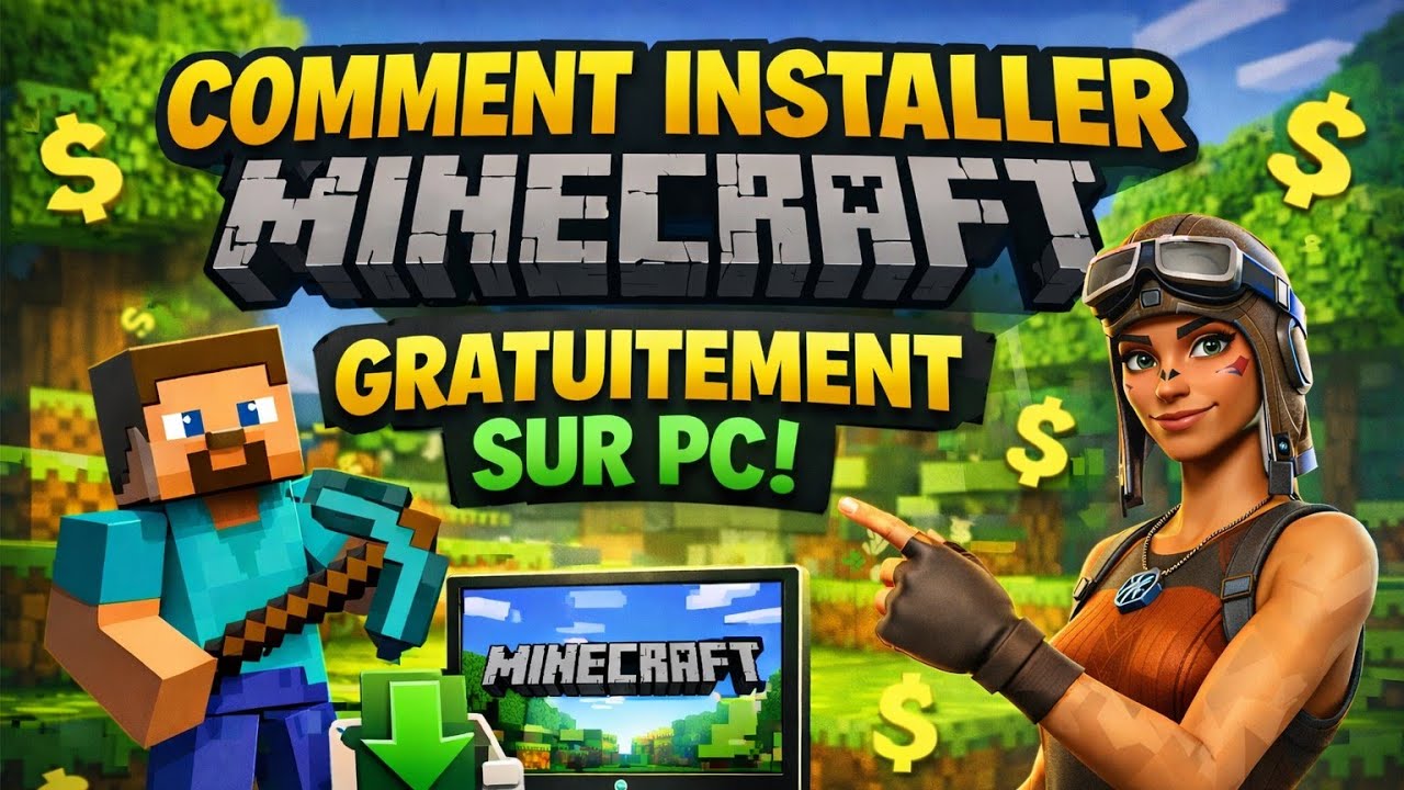 Comment installer Minecraft GRATUITEMENT Sur PC en 2026 { rectification ...