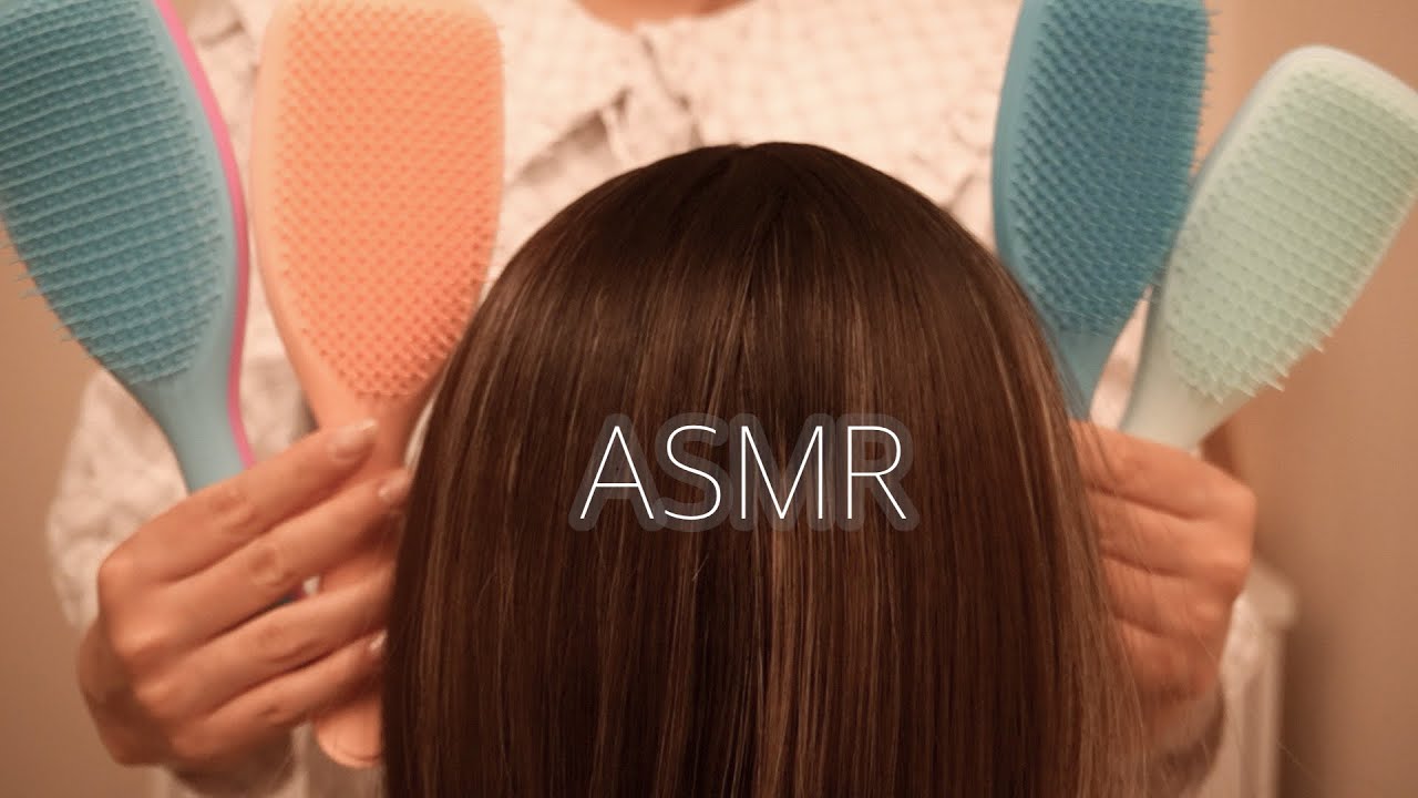 [ASMR] Hair Brushing with Four different Tangle Teezers | No Talking ...