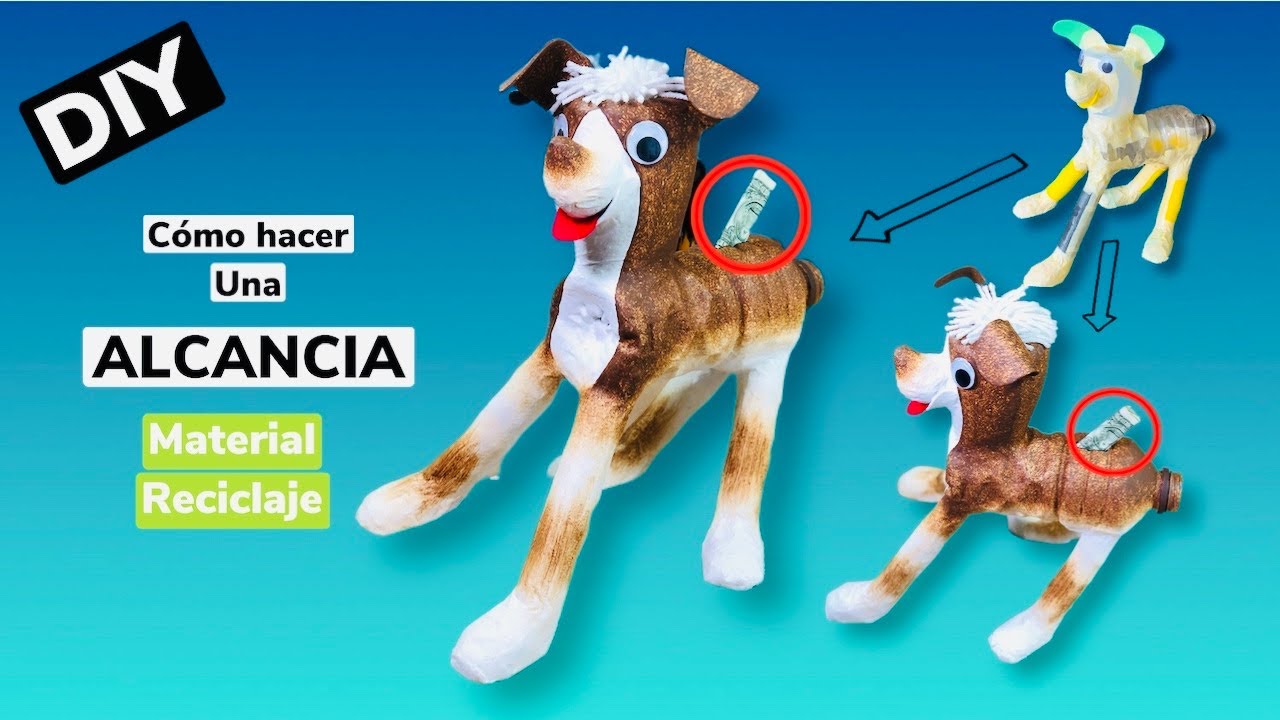 DIY-Como hacer la mejor ALCANCIA con botellas de splastico|Material ...