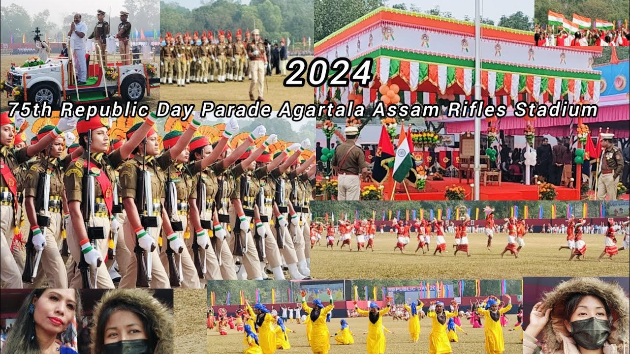 75th Republic Day Parade 2024 || Agartala Assam Rifles Stadium Republic ...