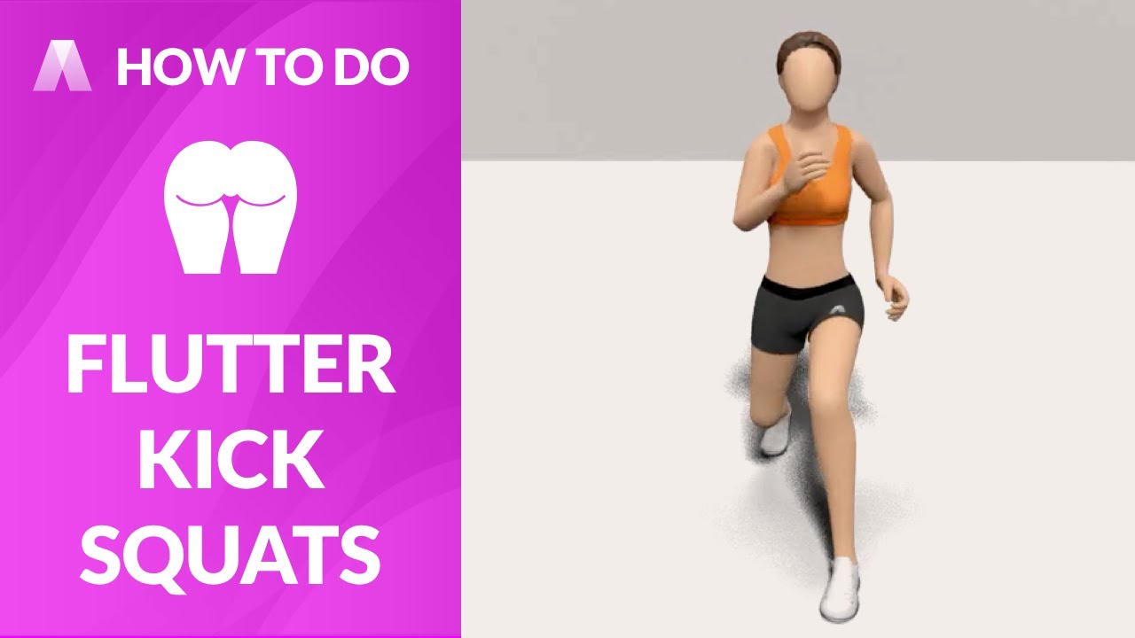 How to Do：FLUTTER KICK SQUATS - YouTube