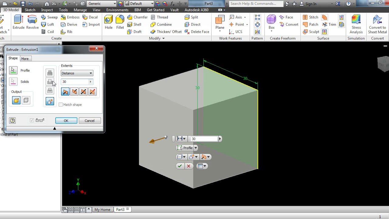 Comando shell casca Autodesk Inventor 2016 - YouTube