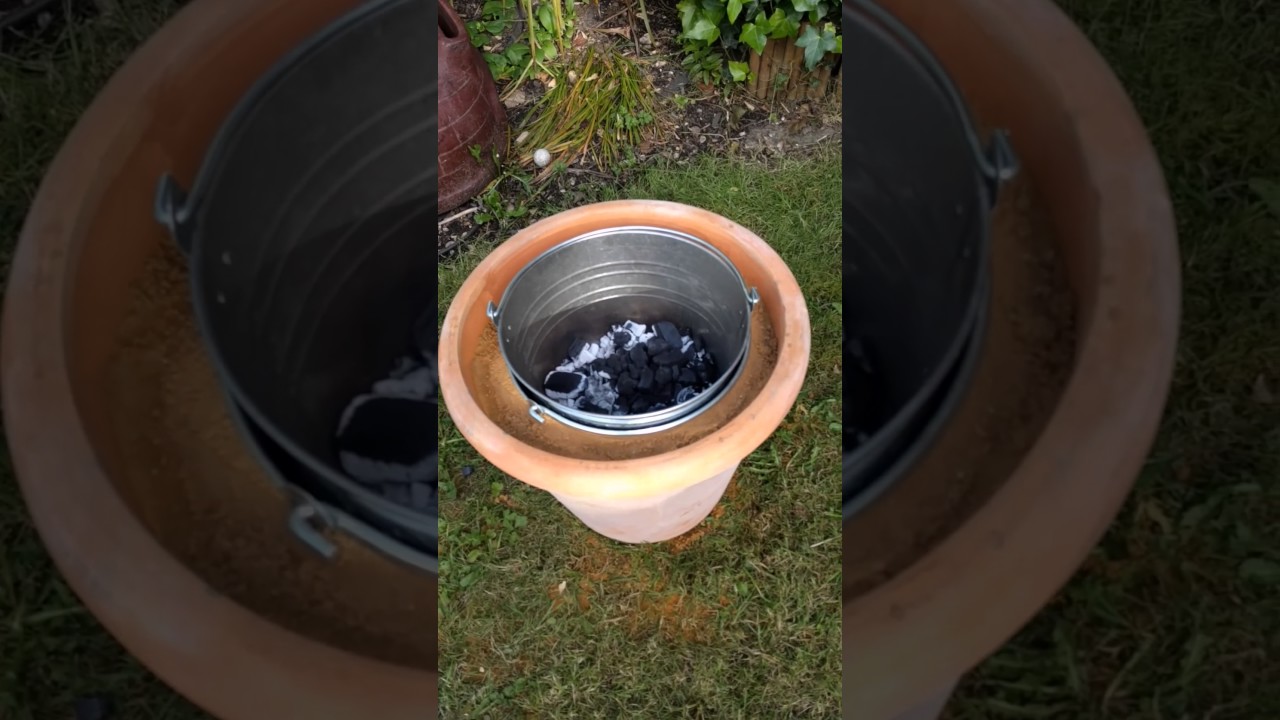 Burning in the terracotta BBQ video 2 - YouTube