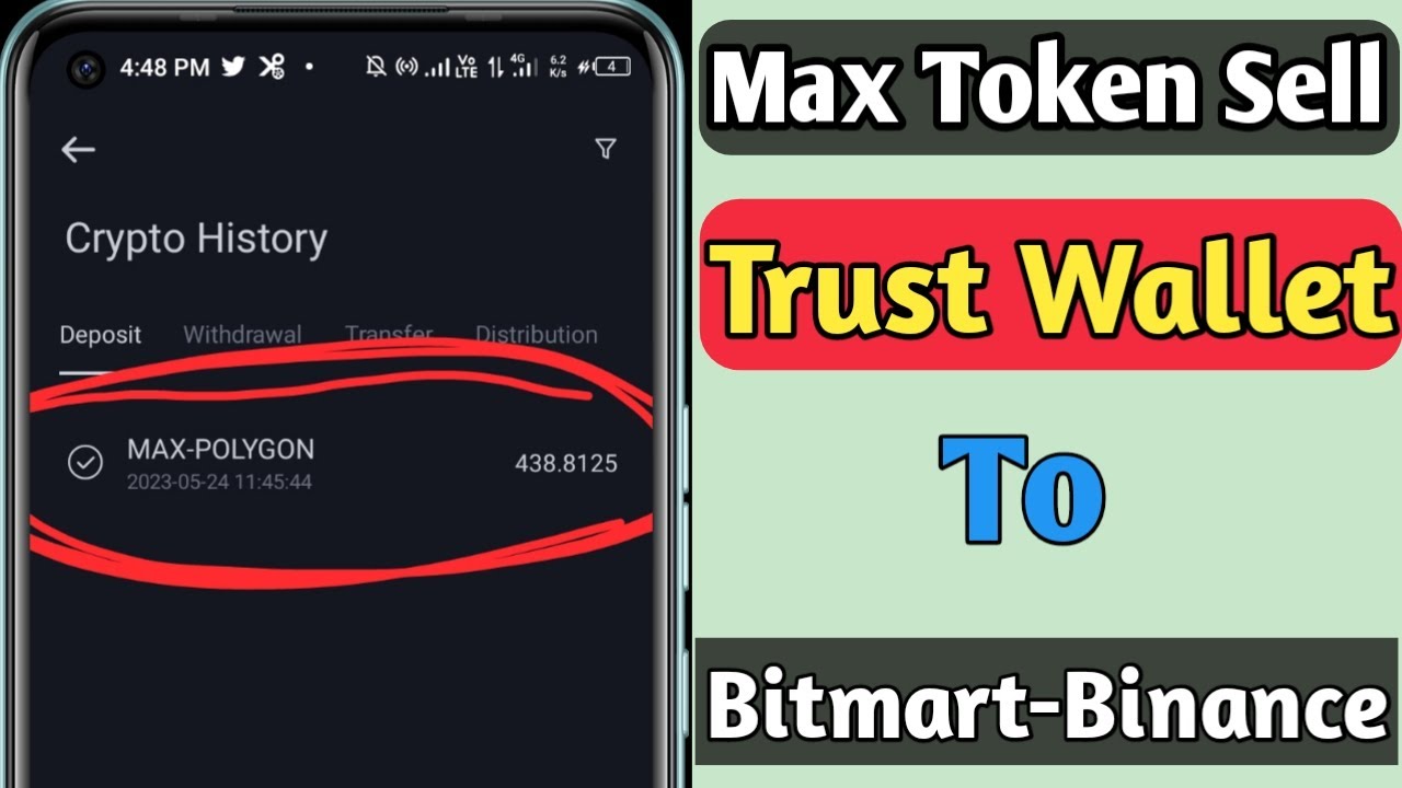 Max Token Live Withdraw Process Trust Wallet to Bitmart || $13.65 ...
