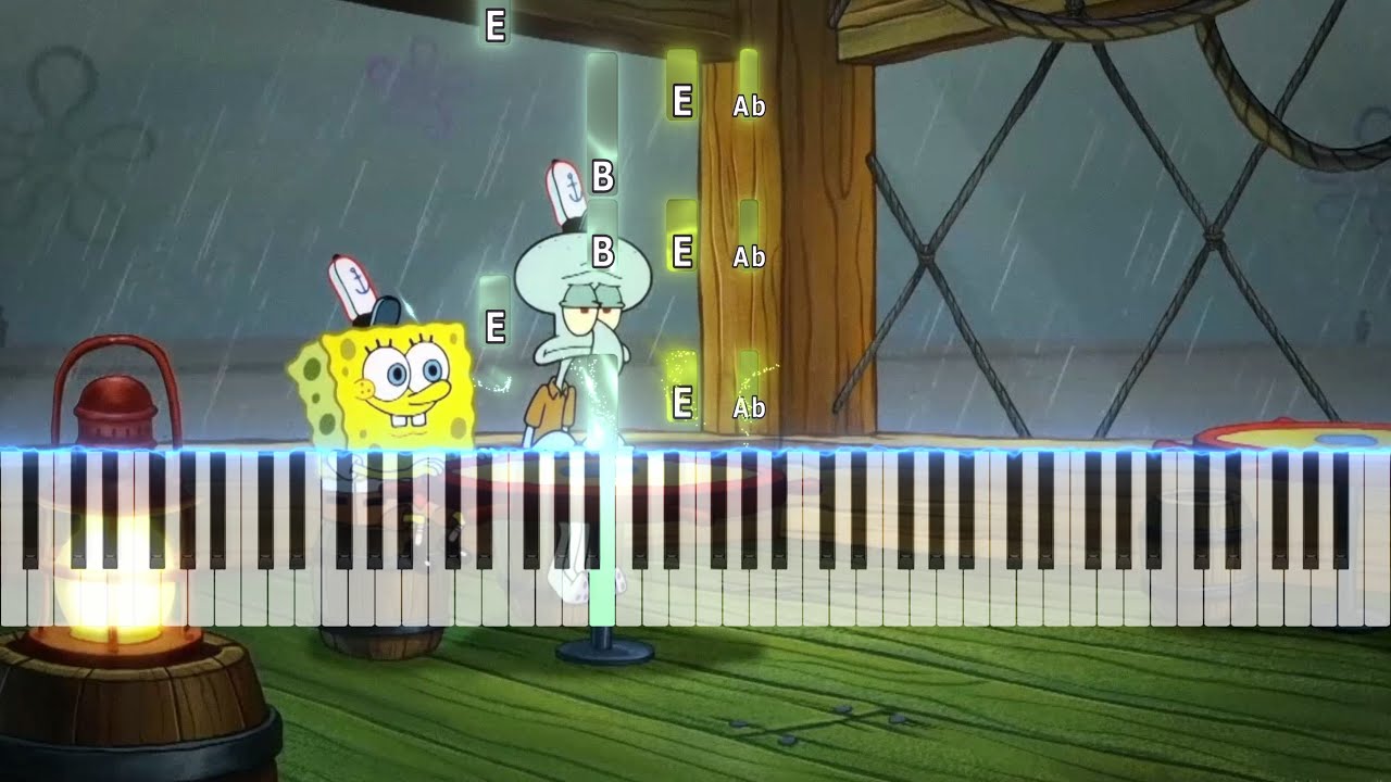 Spongebob - Ending Theme Synthesia Midi Piano Tutorial & Download - YouTube