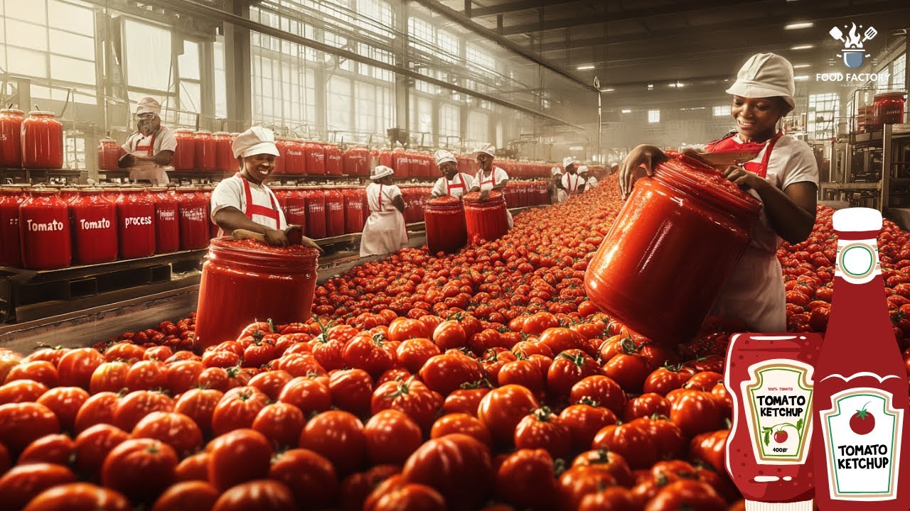 The Making of Heinz Tomato Ketchup: Inside the Factory Process - YouTube
