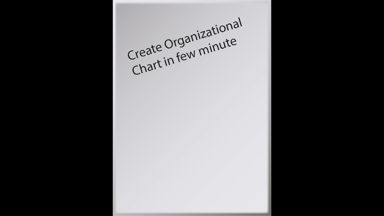 How to create Organizational Chart only few minute - YouTube