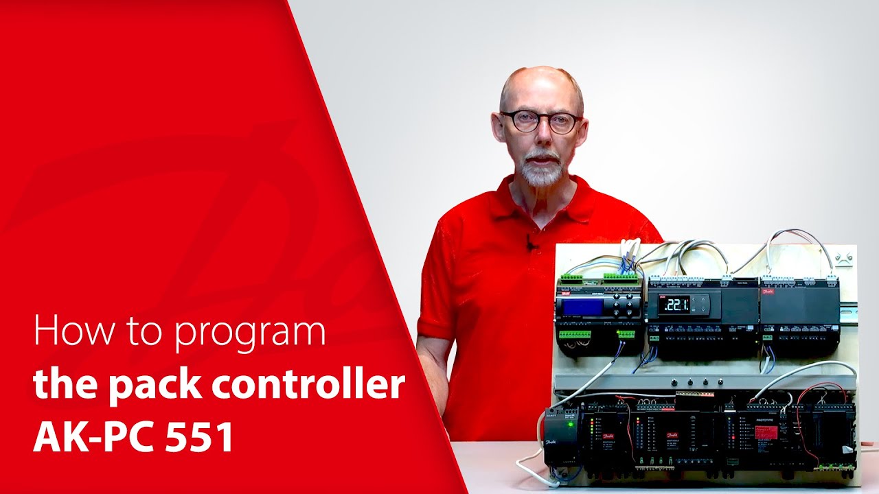 How to program the pack controller AK-PC 551 - YouTube