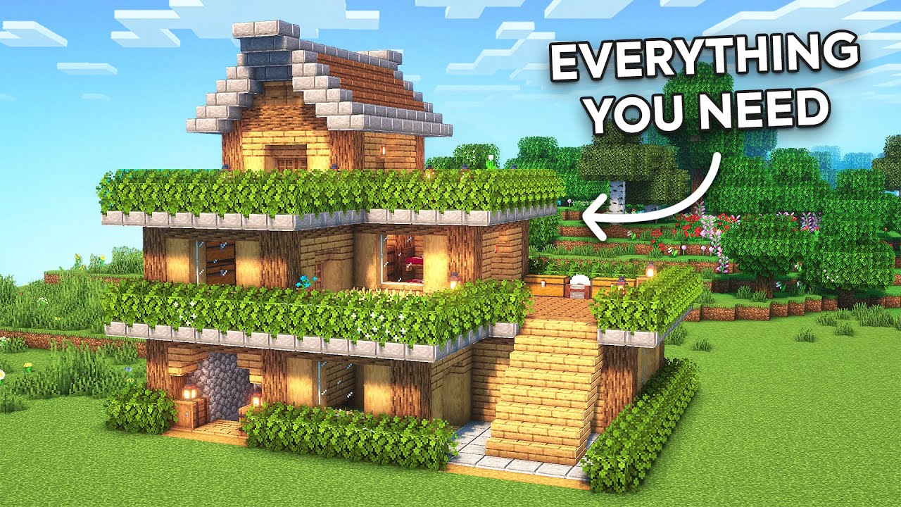 Minecraft : Ultimate Survival House Tutorial 🏠⚒️ - YouTube