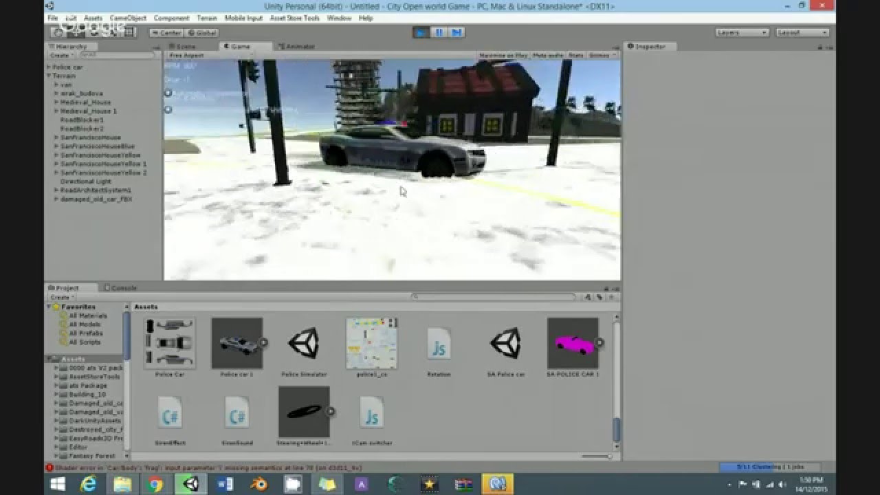 How to make police car in unity 5 - YouTube