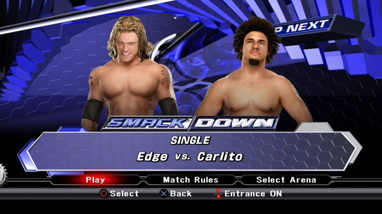 WWE SmackDown VS Raw 2009 PS3 - Edge VS Carlito - YouTube