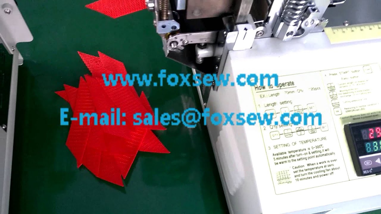 Automatic Ribbon Tape Angle Cutting Machine - YouTube