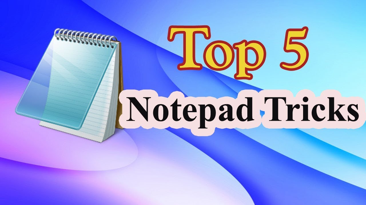 Top 5 Cool Notepad Tricks For Fun EraIT YouTube top-5-cool-notepad-tricks-for-fun-erait-youtube