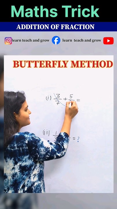 FRACTION TRICK | ADDITION OF FRACTION | MATHS TRICK #mathshorts #shorts #mathstrick # ...