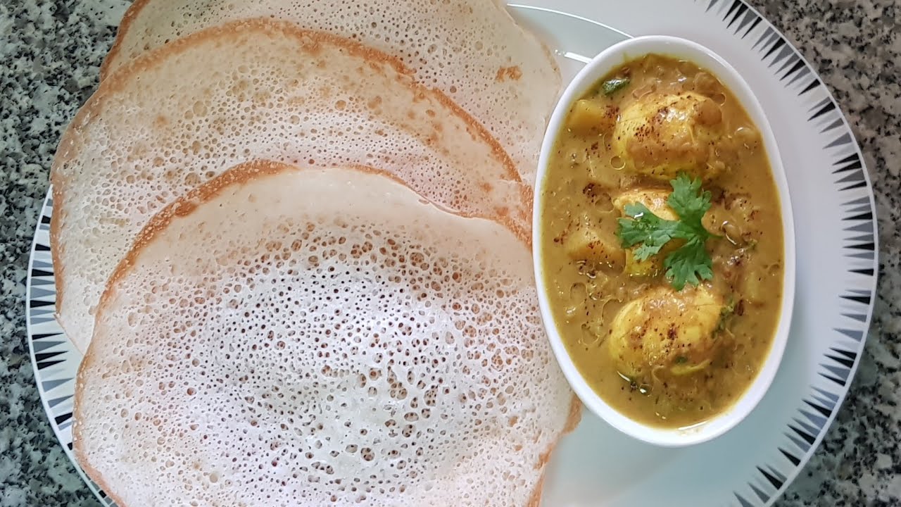 Appam With Eggstew Recipe || Palappam & Eggstew || Appam Recipe || Egg ...