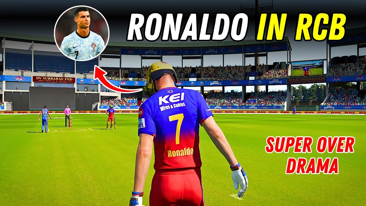 🤯🔥RONALDO Playing For RCB? - CR7 Playing IPL | Super Over Drama | DC VS ...