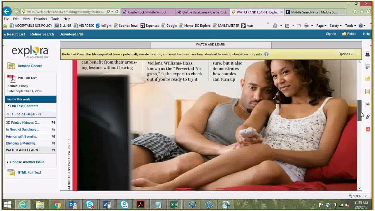 EBSCO's Middle Search Plus and Explora database offering middle schoolers pornography - YouTube