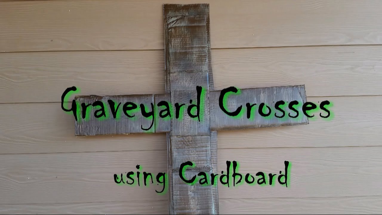 Graveyard Crosses using Cardboard DIY - YouTube