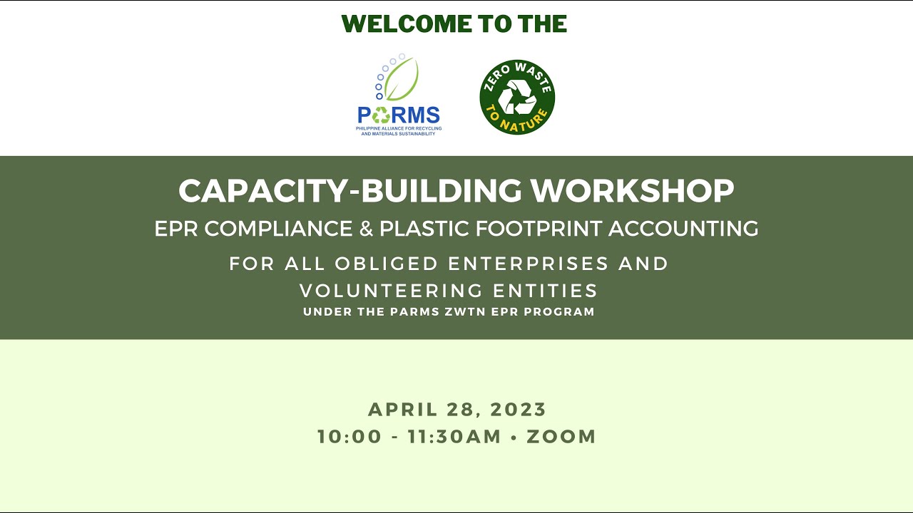 EPR Compliance and Plastic Footprint Accounting Workshop by PARMS ...