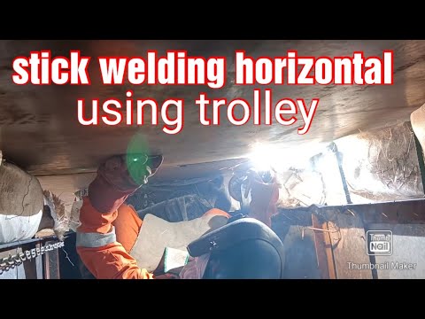 Stick welding horizontal 2g - YouTube