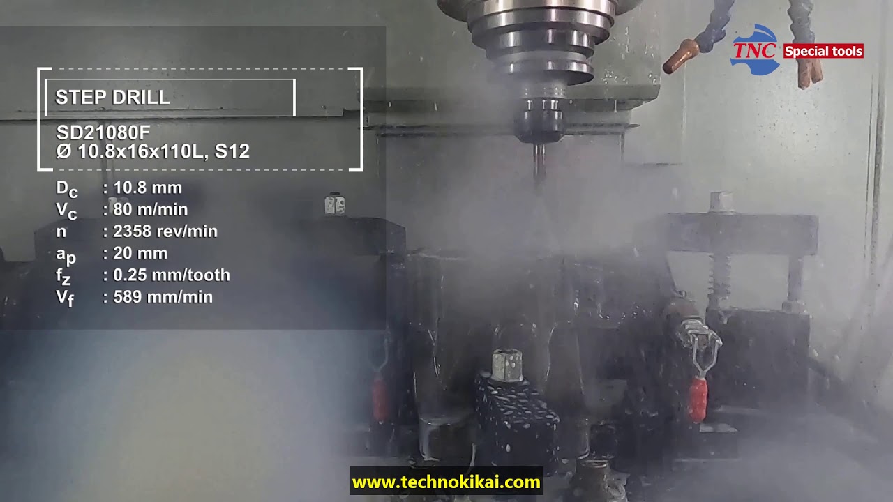 Two steps drilling (Holemaking and Chamfering) - YouTube