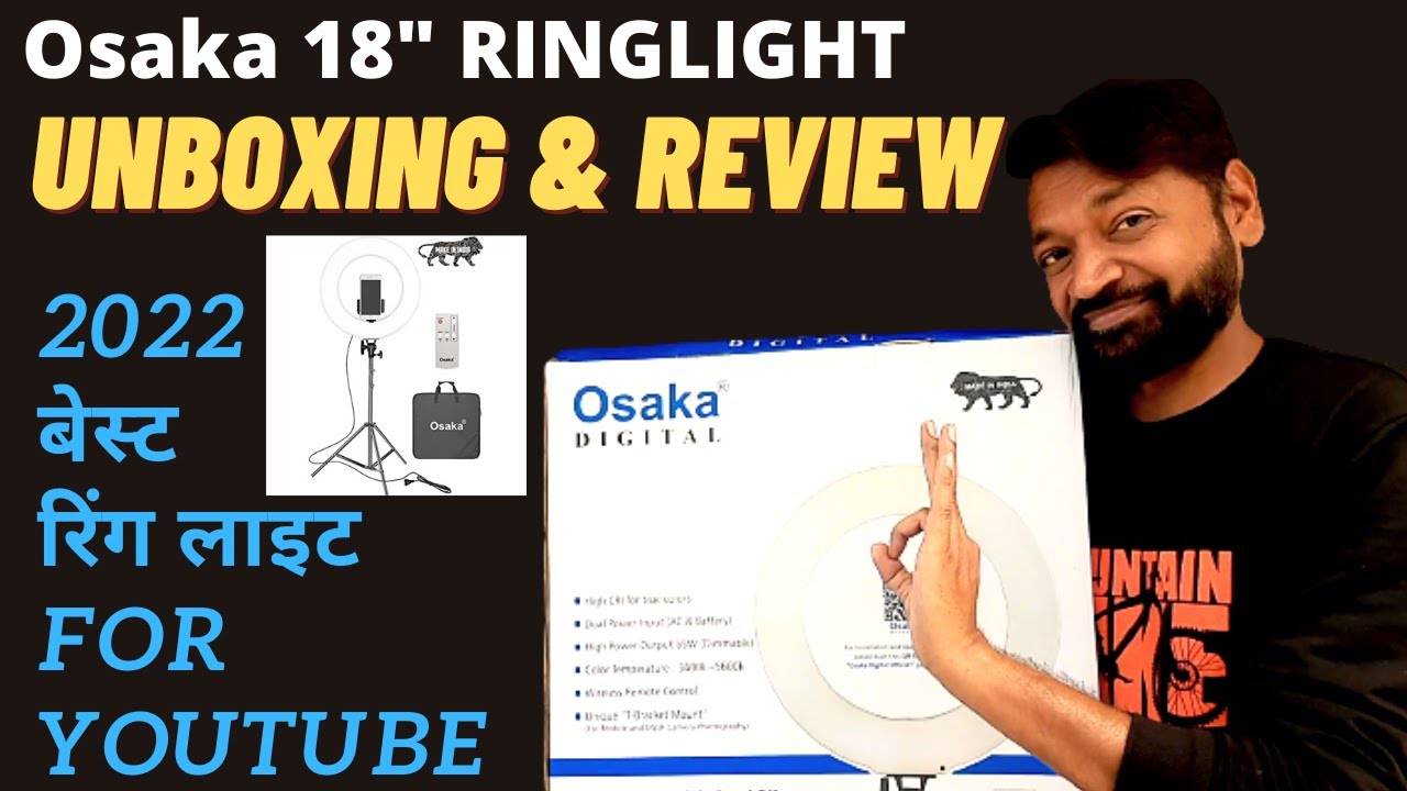 Osaka 18''Inches (65W) Ring Light Unboxing & Review & Light Testing ...