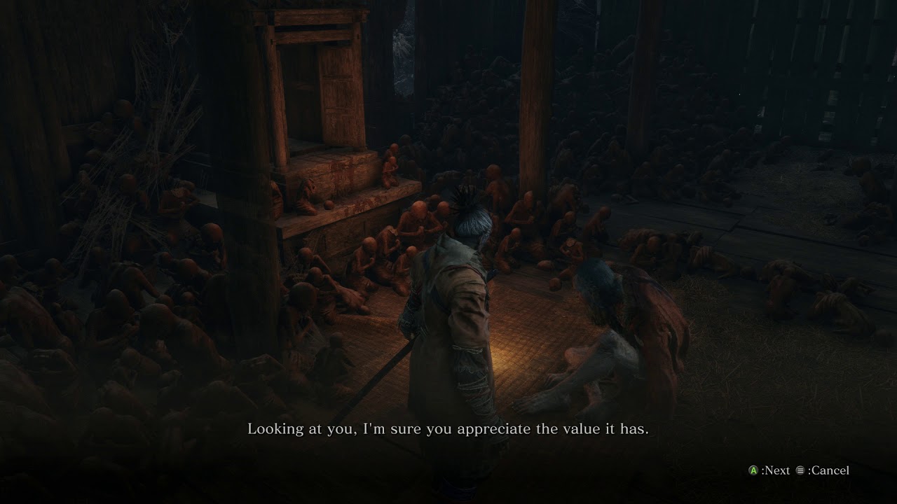 Sekiro: Shadows Die Twice - Ashina Outskirts: The Sculptor Dialogue ...