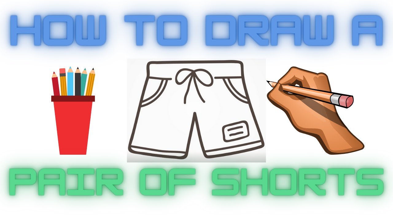 How to draw a pair of shorts step by step - YouTube