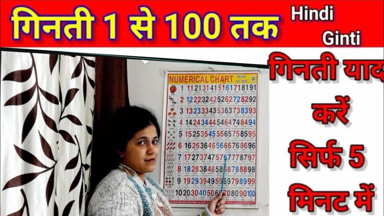 Hindi ginti, 1 to 100 counting in Hindi Kids counting 1 से 100 तक गिनती ...