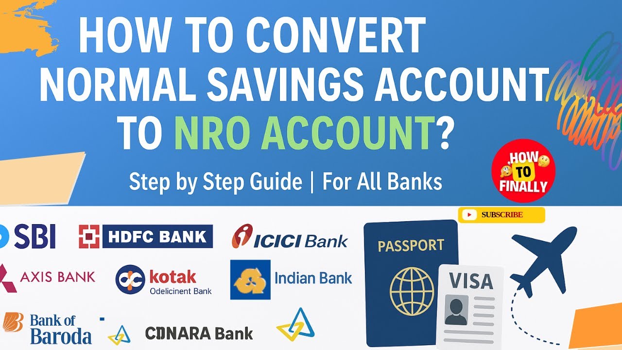 How to Convert Savings Account to NRO Account | Convert Normal Savings ...