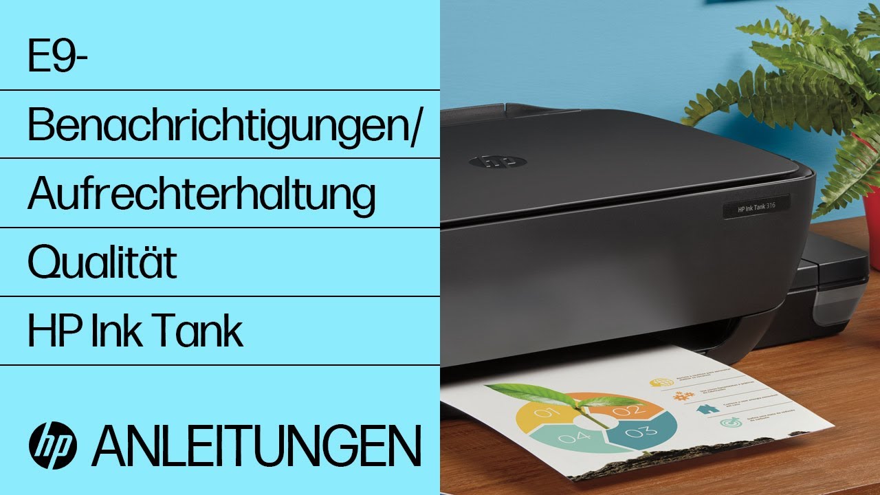 HP Ink Tank 310, 410 Drucker – Fehler „E9“ (Tintensystemwartung) | HP ...