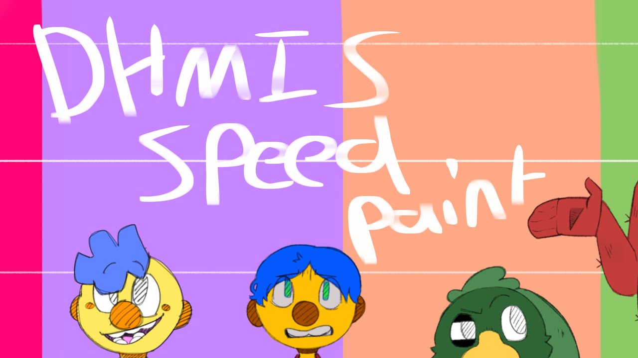 Dhmis character speed paint || red, yellow, duck, Lesley, Roy || - YouTube