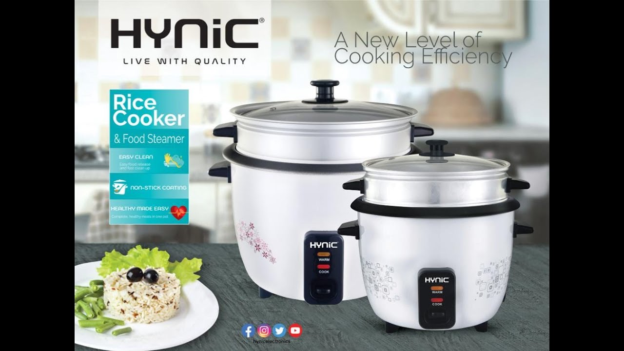 HYNiC Rice Cooker&Food Steamer non stick coating - YouTube