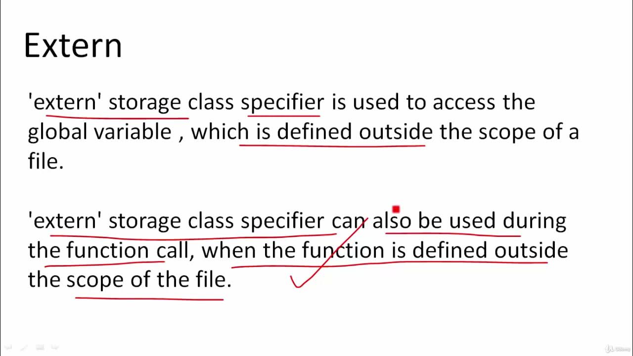4 Extern Storage Class Specifier Youtube