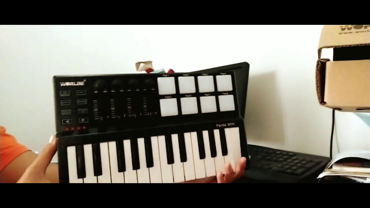 Worlde PANDA MINI keyboard controller murah keren UNBOXING - YouTube