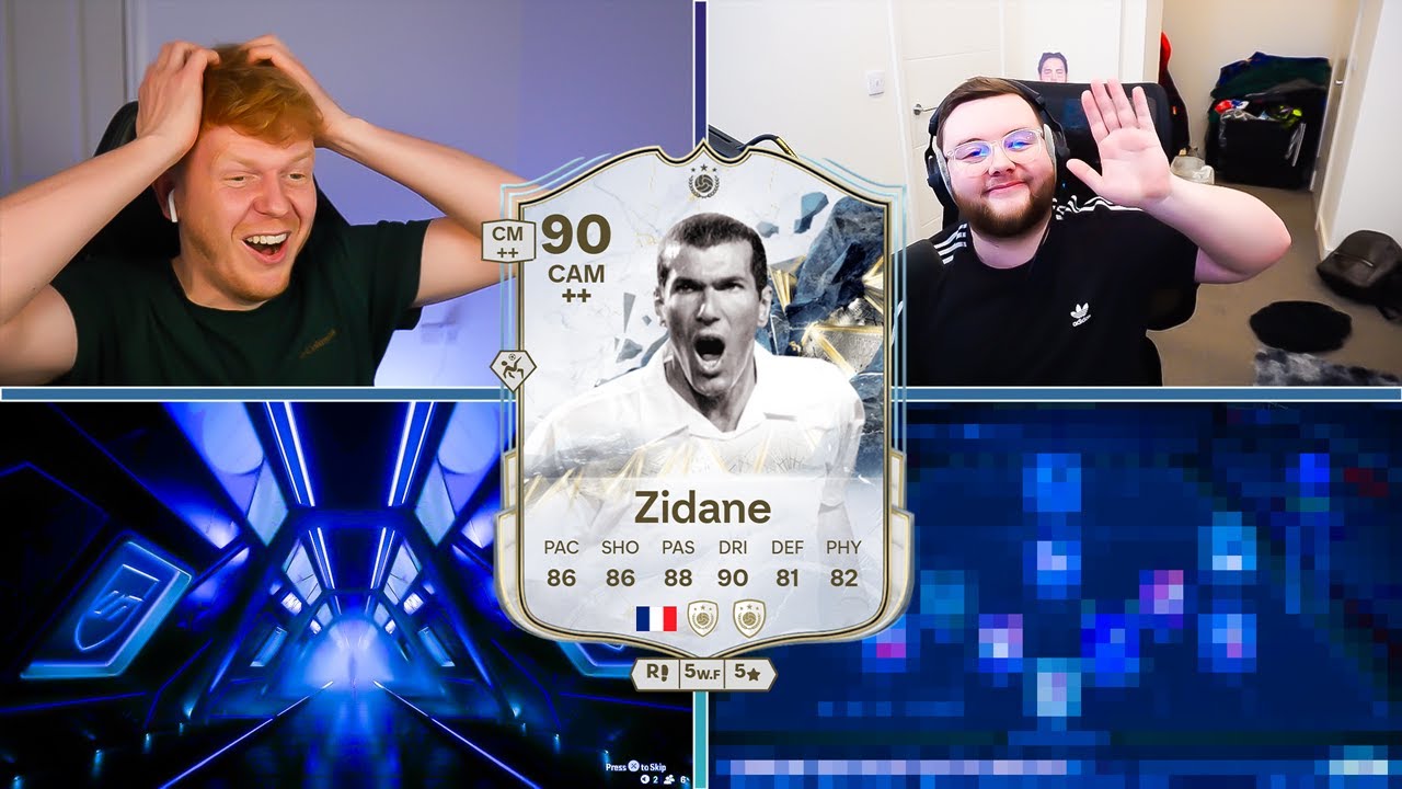 TOTY ICON Zidane!! ONE Pack VS ELEVEN Packs - FC25 - YouTube