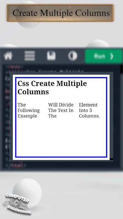 𝐂𝐬𝐬 𝐂𝐫𝐞𝐚𝐭𝐞 𝐌𝐮𝐥𝐭𝐢𝐩𝐥𝐞 𝐂𝐨𝐥𝐮𝐦𝐧𝐬 | #css #create #multiple #columns #html #css3 #html5 ...