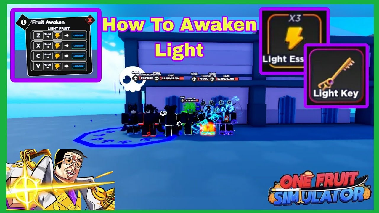 ONE FRUIT - Cách Thức Tỉnh Light Fruit | ROBLOX - YouTube