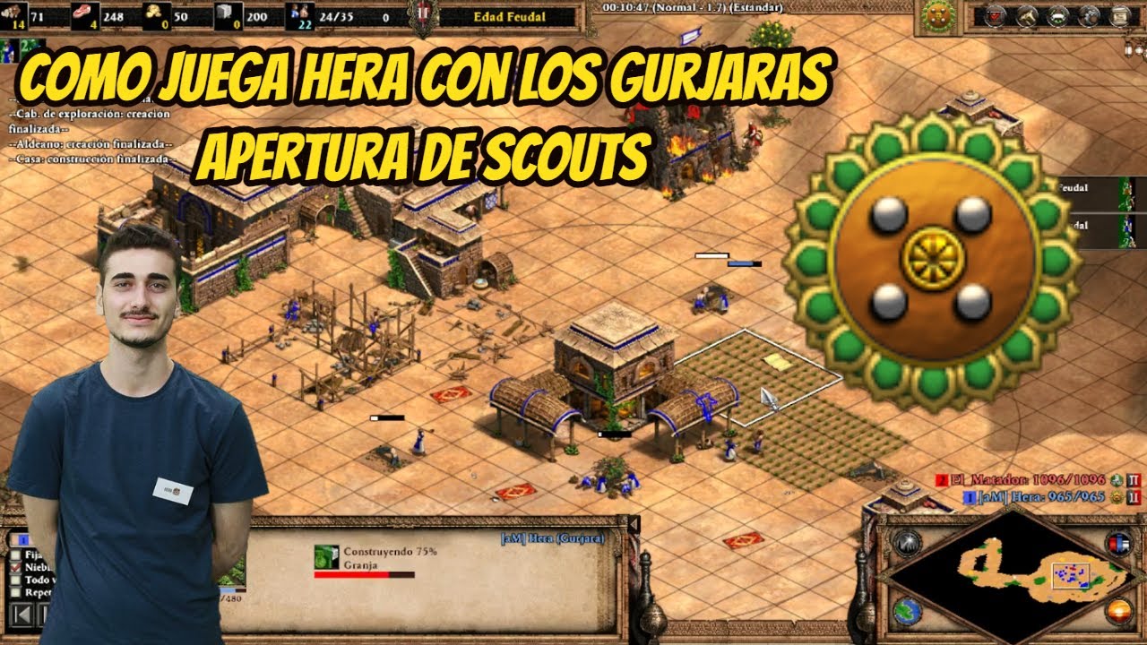 Cómo Jugar con Gurjaras por HERA| Apertura de Scouts | AOE 2 : DE - YouTube