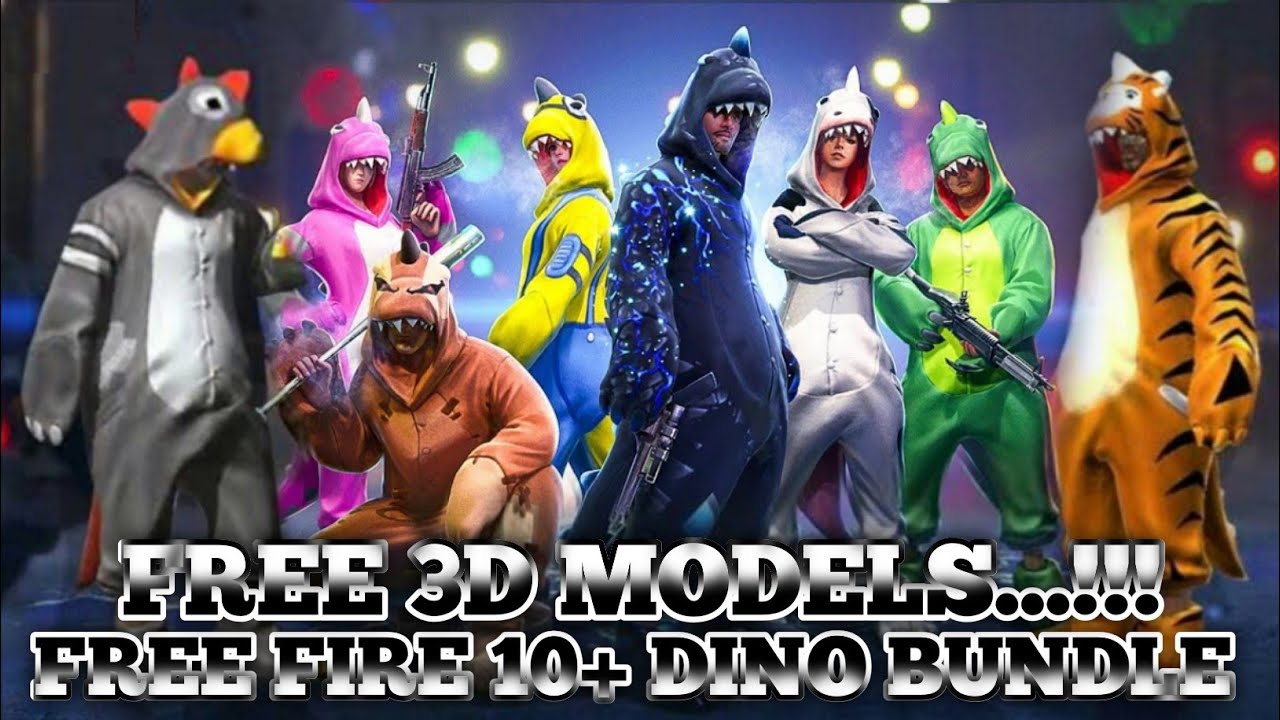 Free Fire All Dino Bundle 3D Models Prisma3D Models By TeamYeasin - YouTube