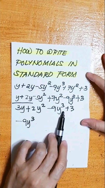 How to Write & Solve Polynomials In Standard Form 😉 #polynomials # ...
