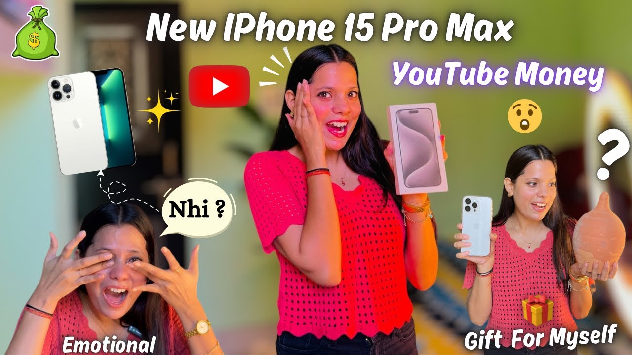 My First iPhone from YouTube Money 😍🧿 | Gift my self new iPhone from ...