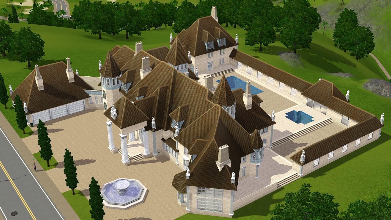 The Sims 3 - Turning The Mansion Into a California Mansion! - YouTube