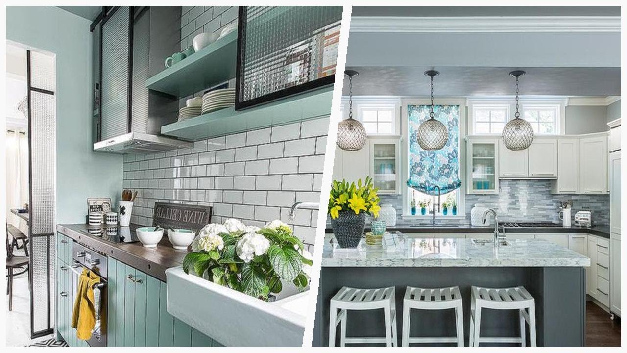 75 Turquoise Enclosed Kitchen Design Ideas You'll Love ⭐️ - YouTube
