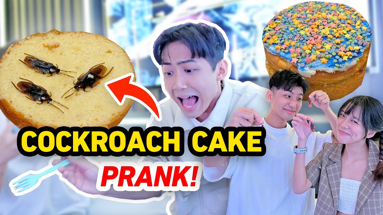 COCKROACH INSIDE CAKE PRANK OMG *RANDY’S BIRTHDAY PRANK* - YouTube