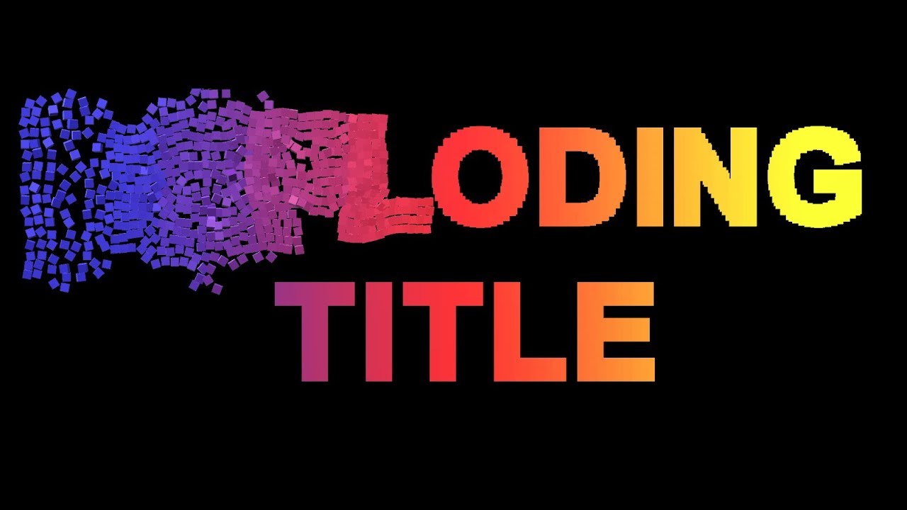 Exploding title Unity - YouTube