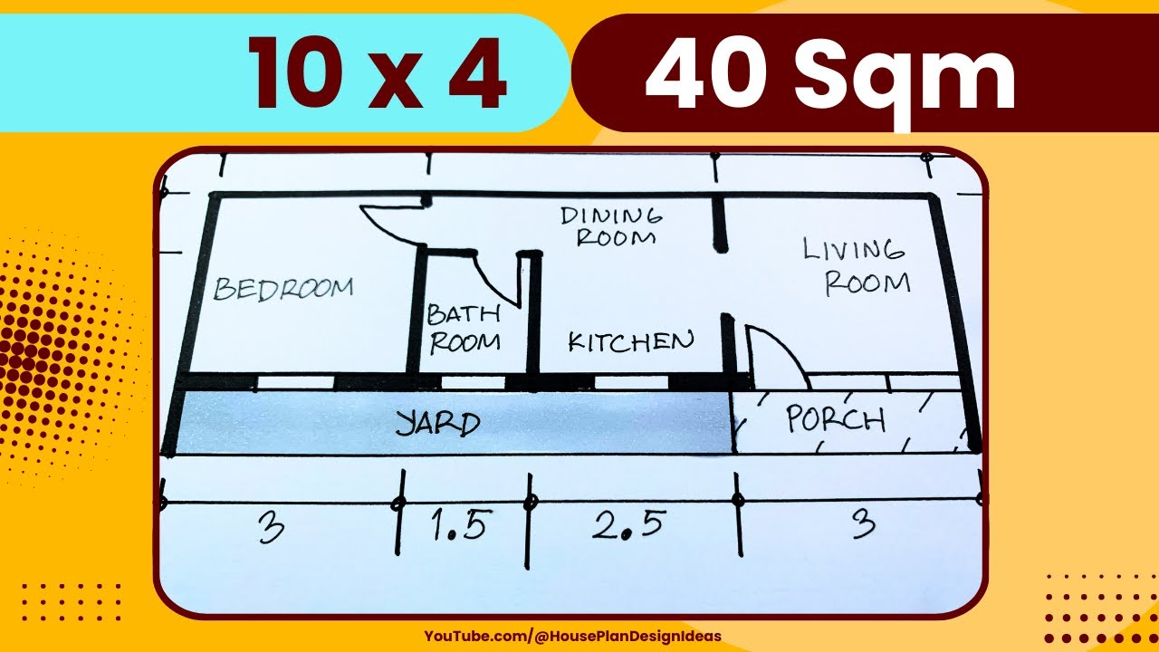10x4 House Plan Design 40 square meter - YouTube