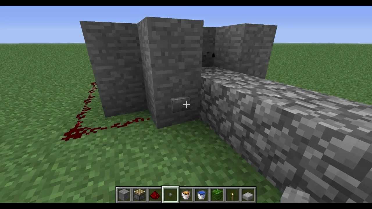 Minecraft 1.7.4 simplest cobblestone generator no loss - YouTube